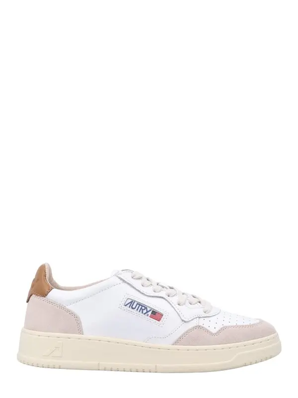 AUTRY Medalist Low Sneakers - White/brown Sugar