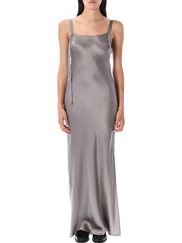 THE GARMENT Silk Satin Catania Dress - Smoke Grey