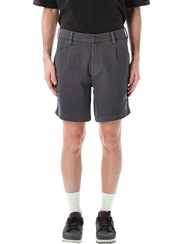 CORRIDOR Pleated Twill Shorts - Grey