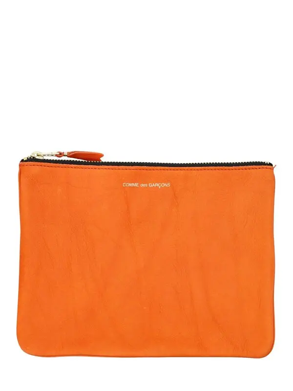 Comme Des Garçons Textured Leather Pouch - Orange