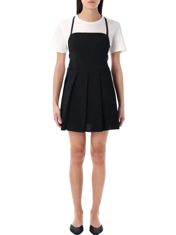 LOW CLASSIC Pleated Mini Dress - Black