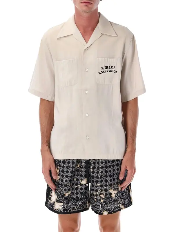 Amiri Hollywood Bowling Shirt - Alabaster