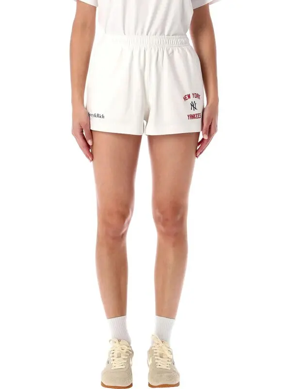 SPORTY & RICH Thigh Length Shorts - White