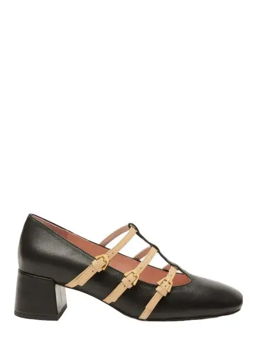 COCCINELLE Sven Bicolor Mary Janes - Black