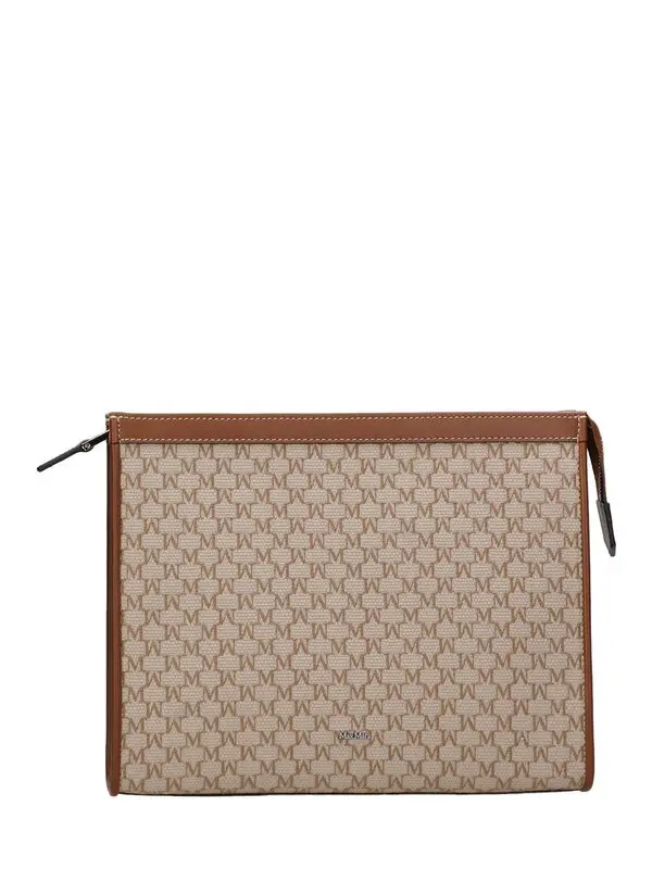 Max Mara Monogram Jacquard Bag - Beige+cuoio