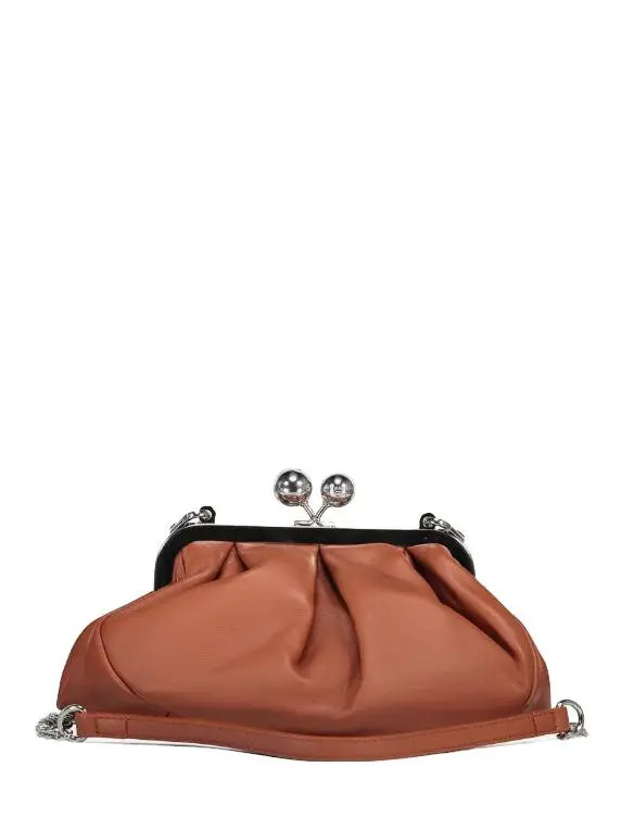 Max Mara Leather Handheld Clutch - Ruggine