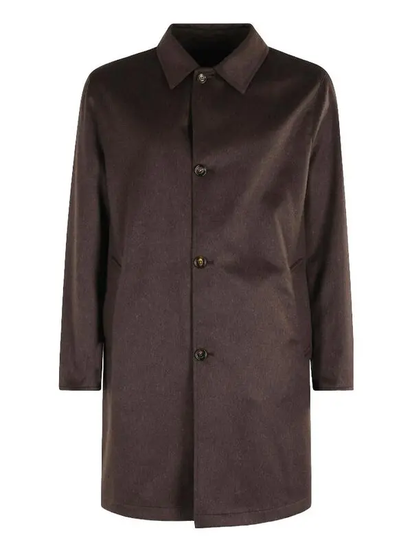 KIRED Collared Buttoned Coat - Brown