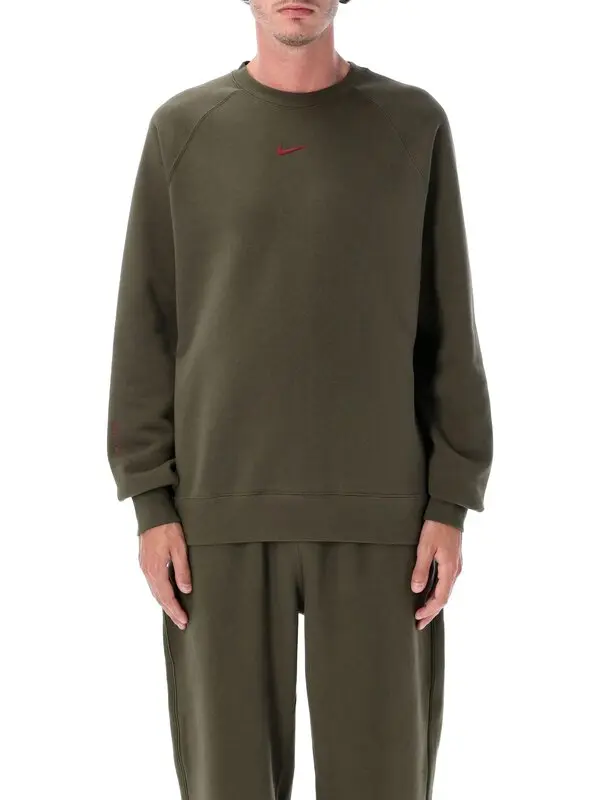 Nike Cotton-blend Nocta Fleece Crewneck Sweatshirt - Khaki