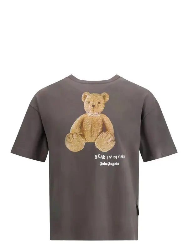 Palm Angels Bear In Mind Cotton T-shirt - Grey