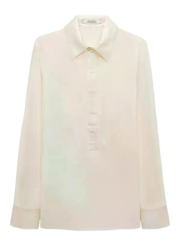 Dorothee Schumacher Sense Of Shine Silk Shirt - Neutrals