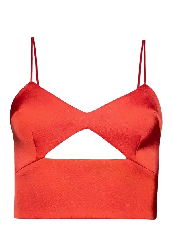David Koma Cut-out Spaghetti-straps Top - Red