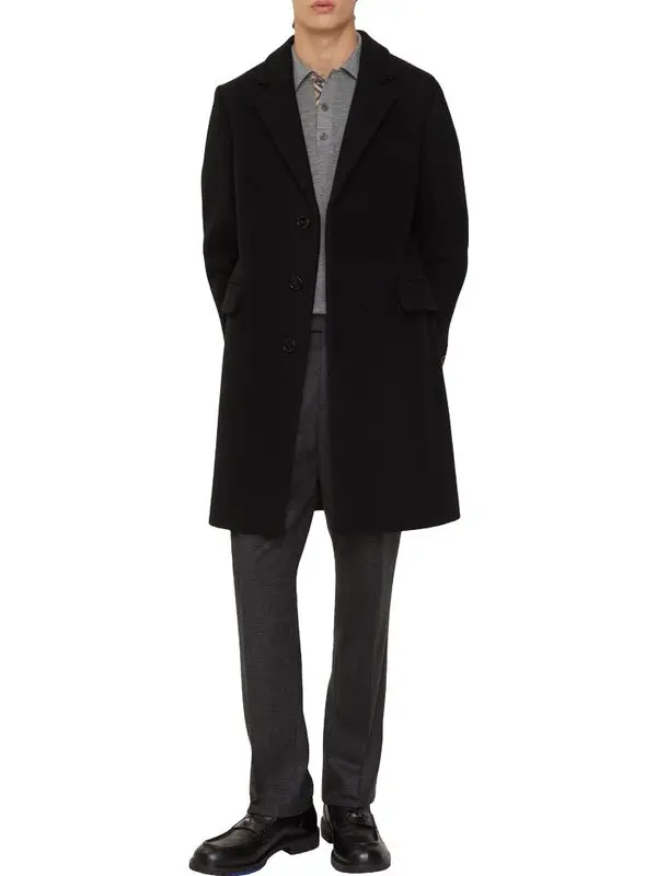 Burberry Wool Tailored Coat - Black