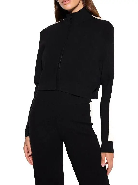 Spiritual Gangster Marlow Crop Zip-up Sweatshirt - Black