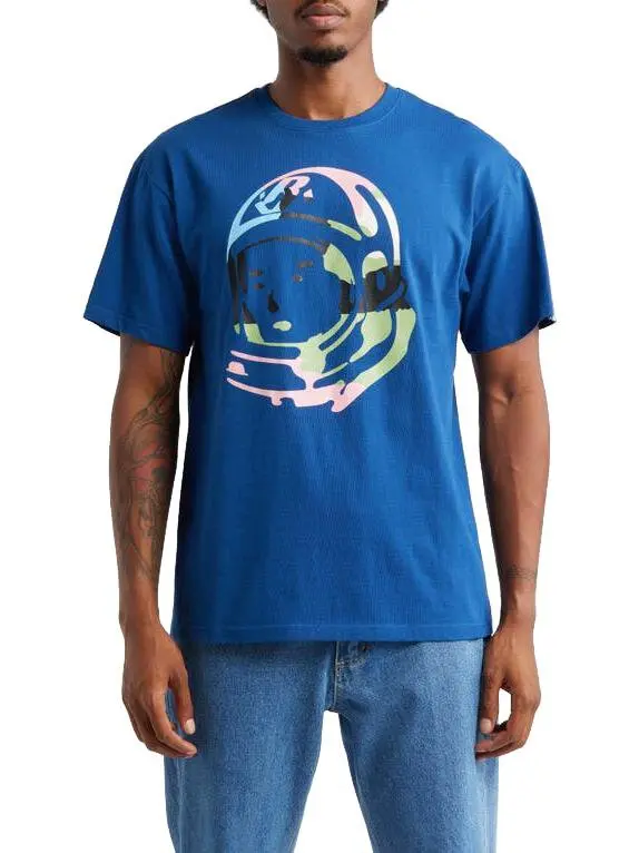 BILLIONAIRE BOYS CLUB Helmet Graphic T-shirt - Navy Peony