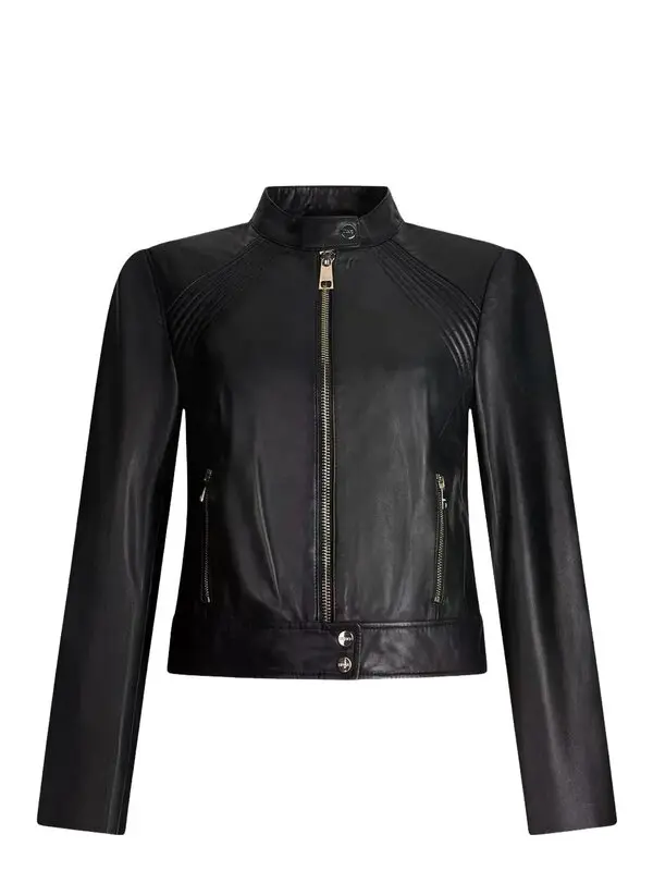 Liu Jo Zip-front Leather Jacket - Black