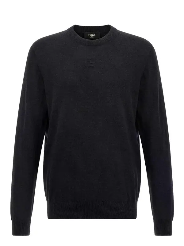 Fendi Embossed Ff Sweater - Grey