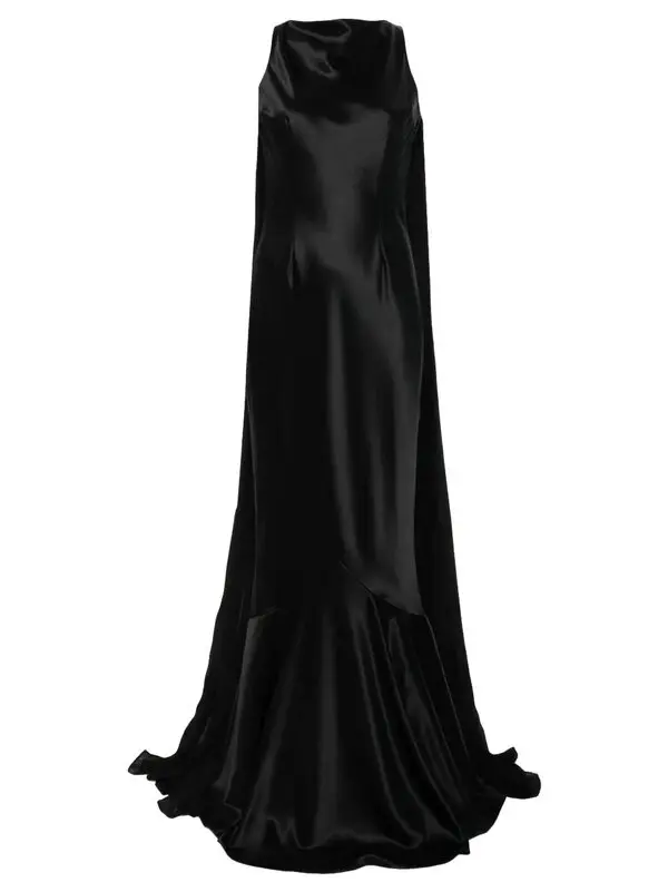 Retrofete Julia Fishtail Gown - Black