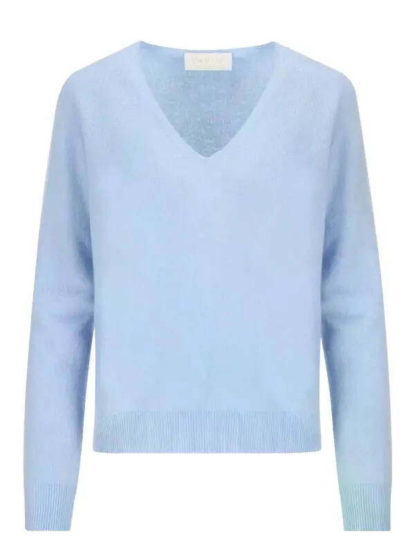 VANISÈ V-neck Cashmere Sweater - Blue