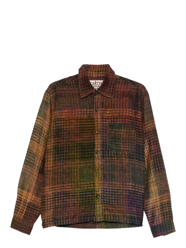 KARTIK RESEARCH Checked Shirt - Orange