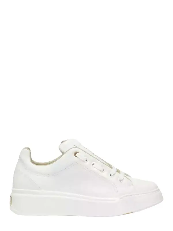 Max Mara Leather Lace-up Sneakers - White