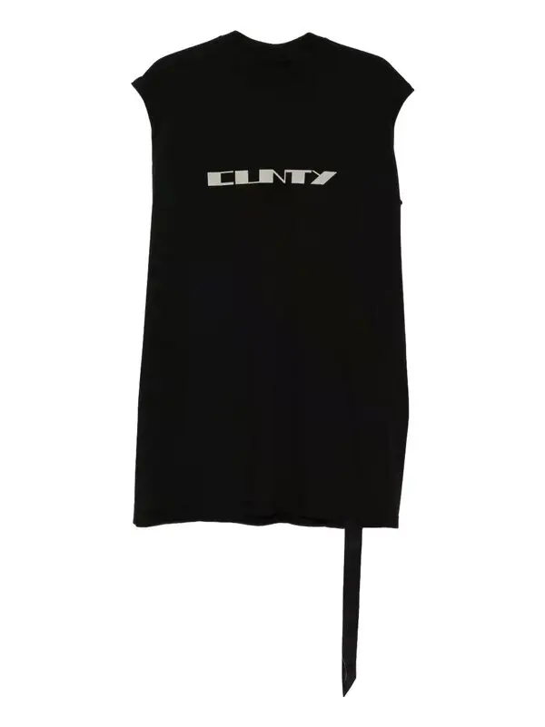 Rick Owens Graphic-print Sleeveless T-shirt - Black
