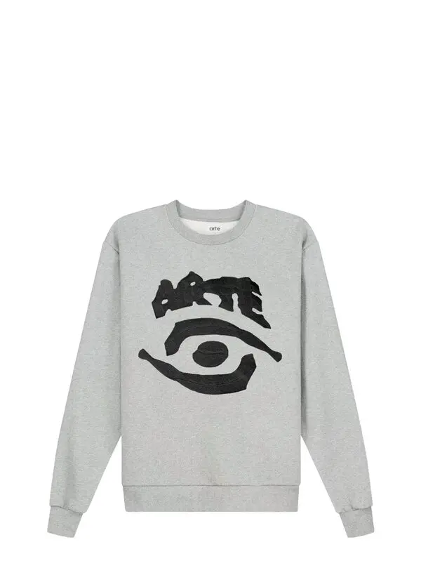ARTE ANTWERP Eye-print Long-sleeved Sweatshirt - Grey