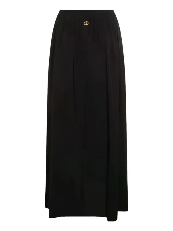 TWINSET Elastic-waist Midi Skirt - Black