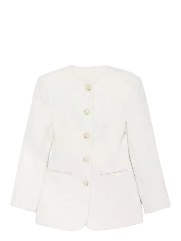 MALINA Buttoned Tweed Jacket - White
