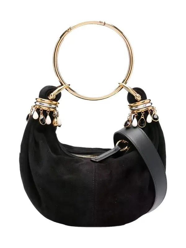 Chloé Mini Suede Bracelet Bag - Black