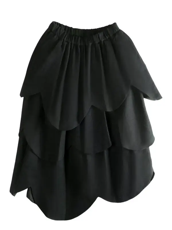 Noir Kei Ninomiya Layered Petal Skirt - Black