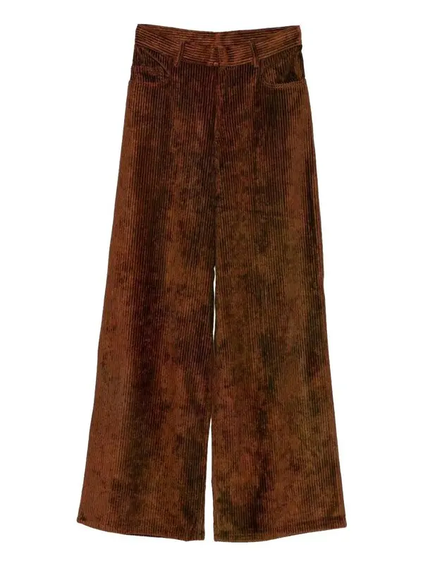 PETAR PETROV Corduroy Wide-leg Trousers - Brown