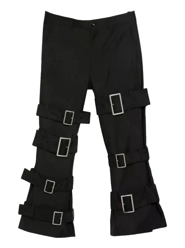 Comme Des Garçons Buckle-fastening Belted Trousers - Black