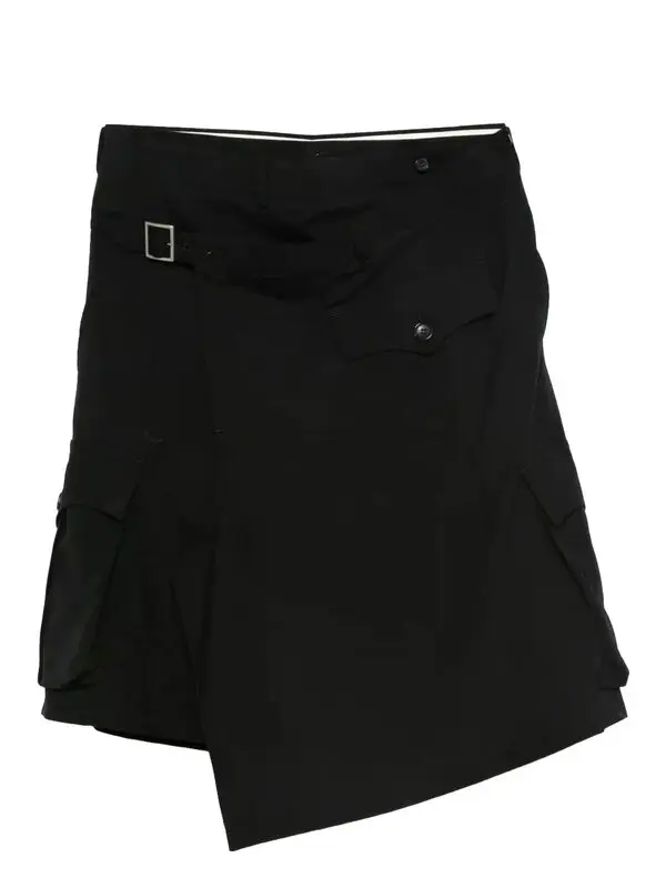 Comme Des Garçons Layered Skirt With Pocket Detail - Black