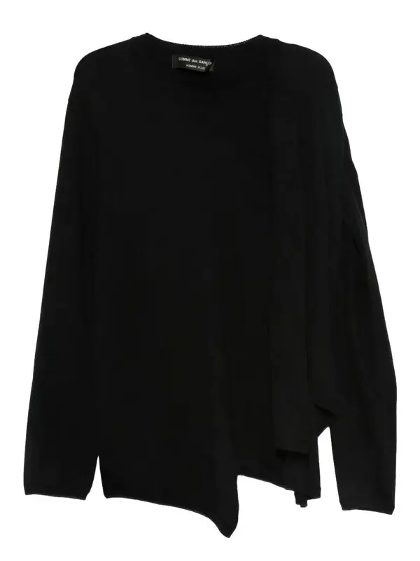 Comme Des Garçons Layered Wrap Sweater - Black