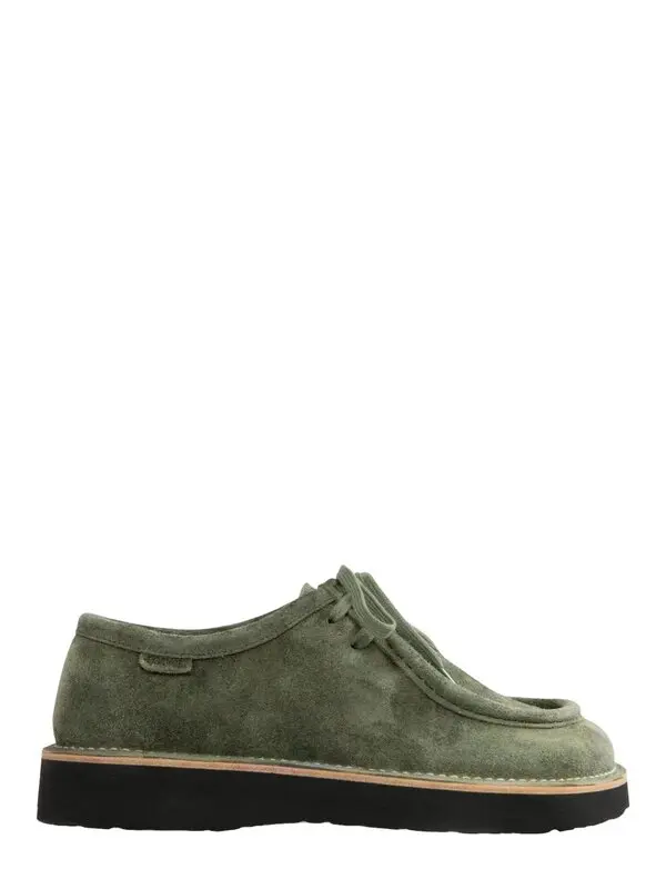 Loewe Lace-up Suede Derby Shoes - Green