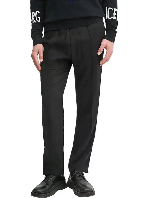 Iceberg Side-stripe Trousers - Black
