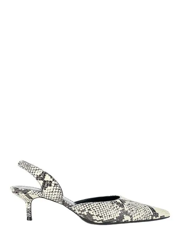 Staud Sebastian Slingback Pumps - White Snake
