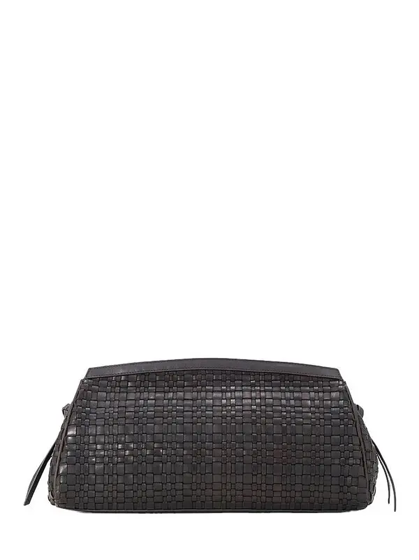 Staud Maude Soft Clutch - Espresso Woven