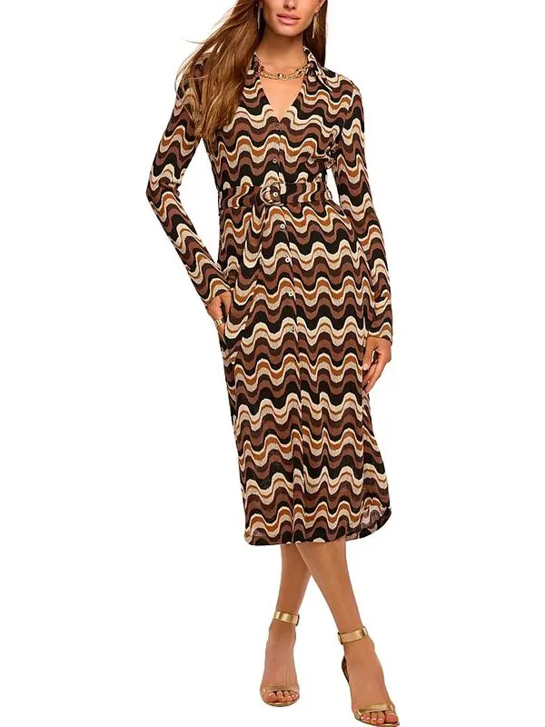 Ramy Brook Lydia Swirl Print Dress - Black Multi