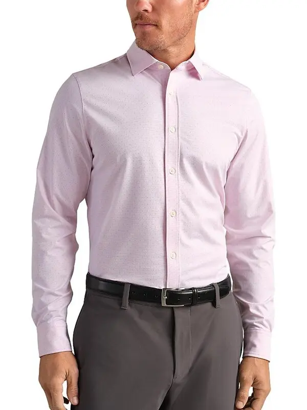 RHONE Commuter Slim Fit Shirt - Pink Dot