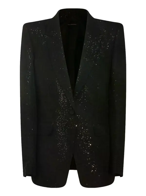 TOM FORD Sequin-embellished Single-breasted Blazer - Black