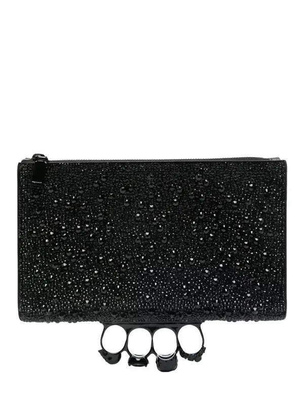 Alexander McQueen Skull Knuckle Clutch - Black