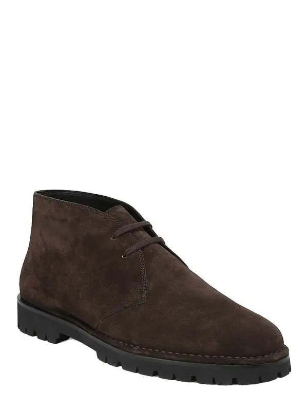 Vince Leather Lace Up Desert Boot - Cocoabrown