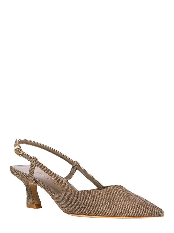STUART WEITZMAN Vinnie 50 Slingback Pumps - Taupe