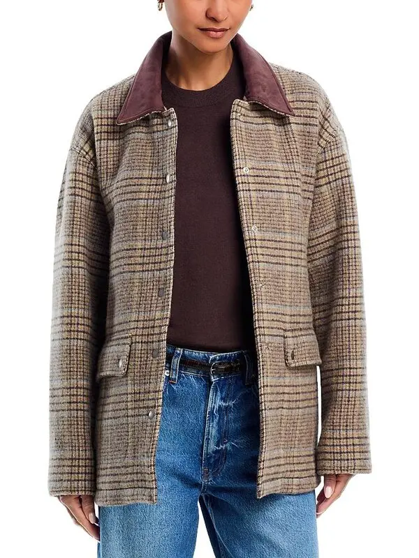 Rag & Bone Cassidy Plaid Jacket - Brown Plaid