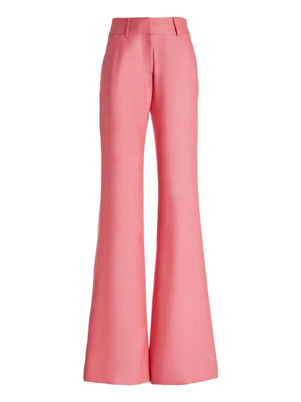 Gabriela Hearst Rhein Pant In Silk Virgin Wool - Watermelon