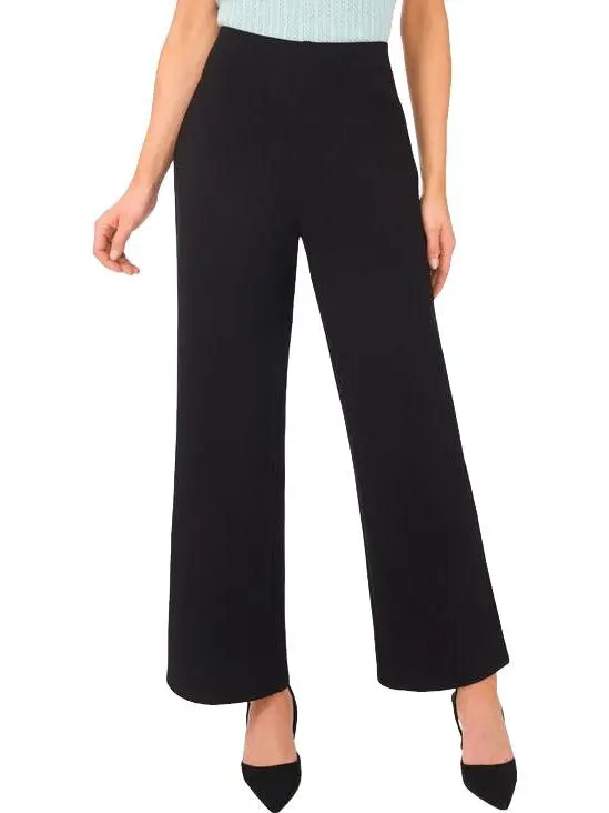 Halogen Ponte Straight-leg Trousers - Rich Black 060