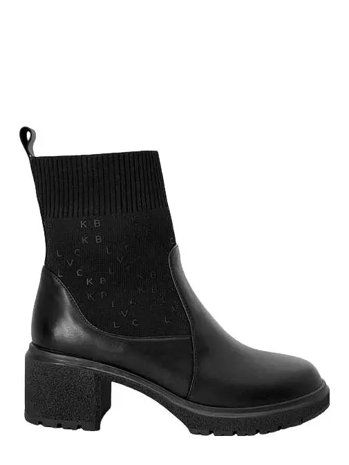 BLVCK Monogram Ankle Boots - Black