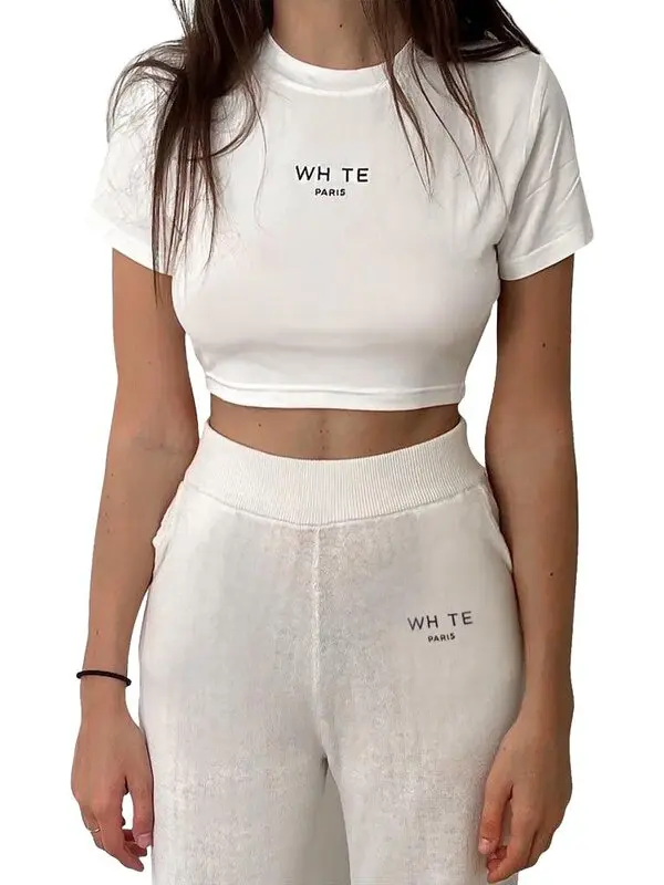 BLVCK Minimal Cropped Tee - White