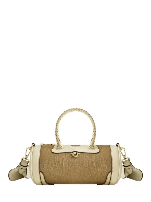 True Religion Quede Mini Duffel Crossbody Bag - Taupe